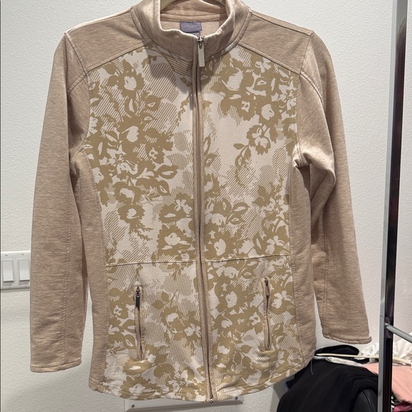 Laura Scott | Jackets & Coats | Laura Scott Tan Floral Utility Jacket ...